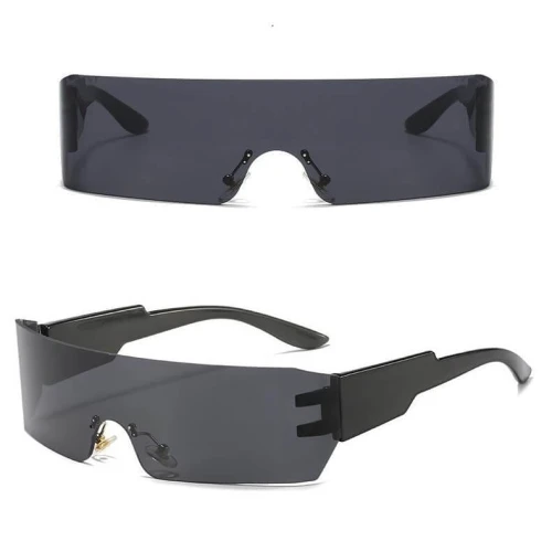 Futurystyczne okulary przeciwsłoneczne z filtrem UV400 Czarne SVM-16 ...